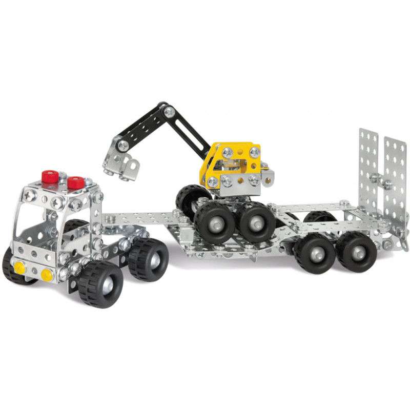 Eitech Truck with Trailer and Digger Construction Set