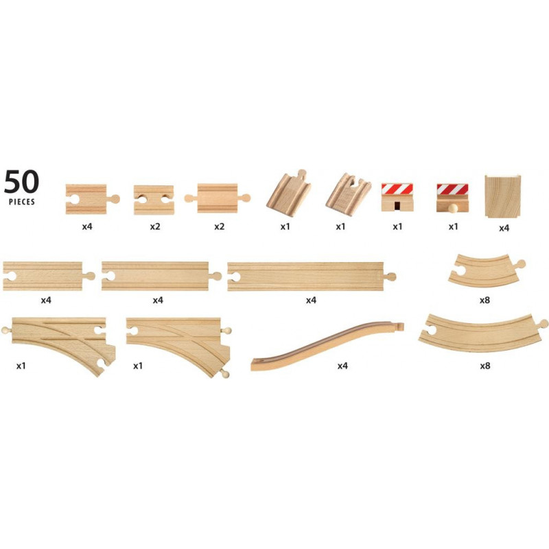 Brio World 50-Piece Track Pack | Mr Toys Toyworld