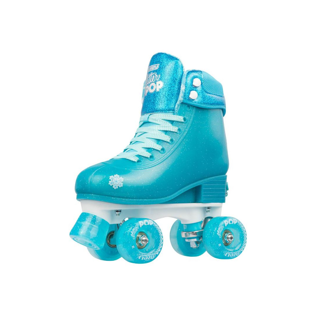 Glitter Pop Size Adjustable Roller Skates Teal | Med 3-6