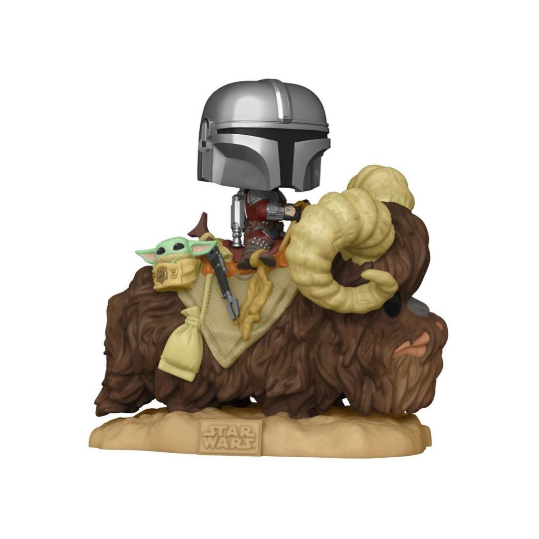 Star Wars: The Mandalorian On Bantha With Child Pop!
