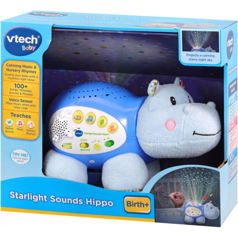 VTech Little Friendlies Starlight Sounds Hippo Blue