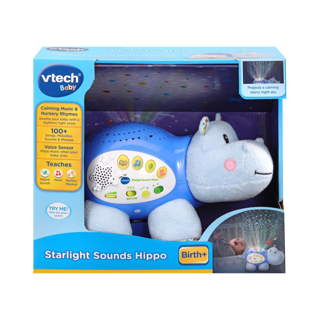 VTech Little Friendlies Starlight Sounds Hippo Blue