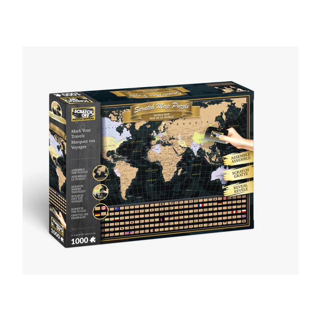 Scratch Off World Map Jigsaw Puzzle 1000 Pieces - Shop Now!