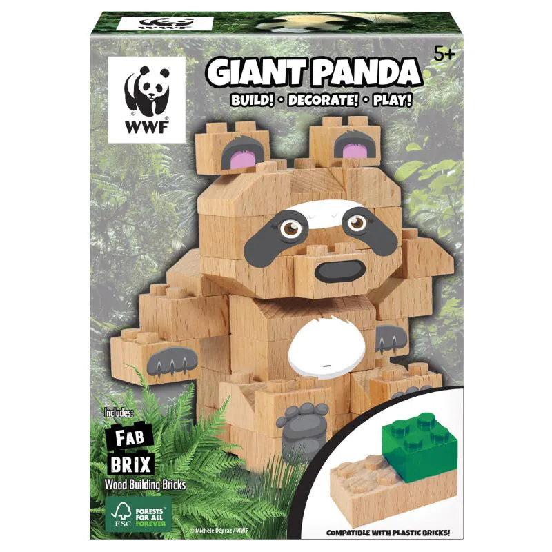 FabBrix Wood Building Bricks WWF Giant Panda - Shop Now!