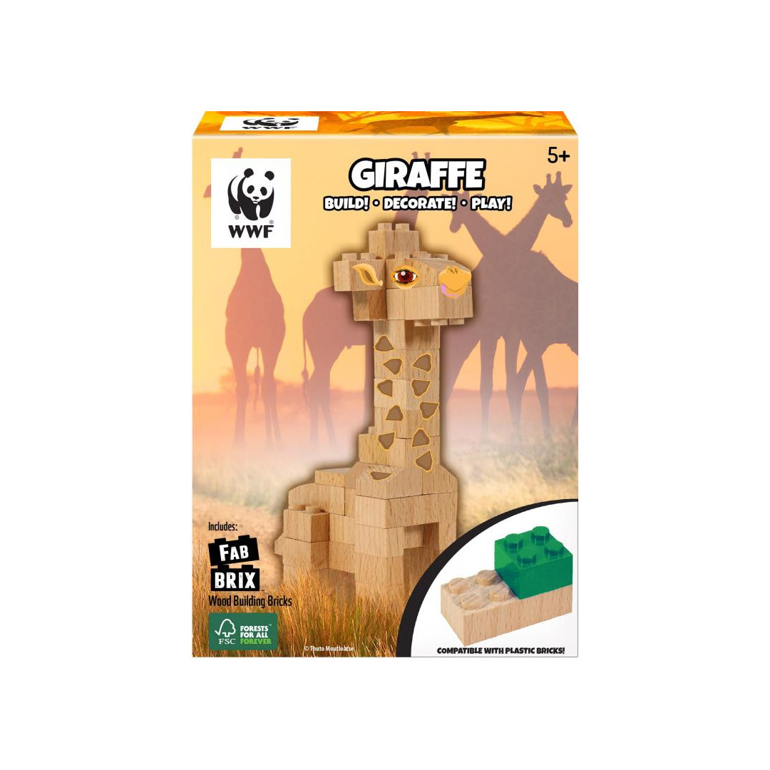 FabBrix Wood Building Bricks WWF Giraffe - Shop Now!