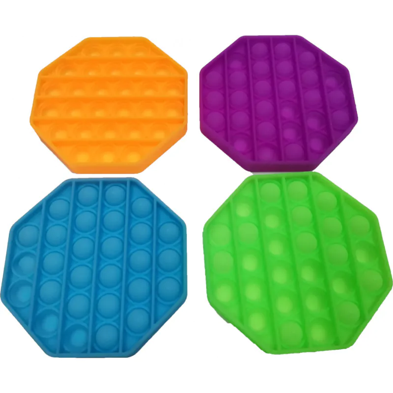 Pop It Fidget Toy Octagon - Assorted Colours - Afterpay
