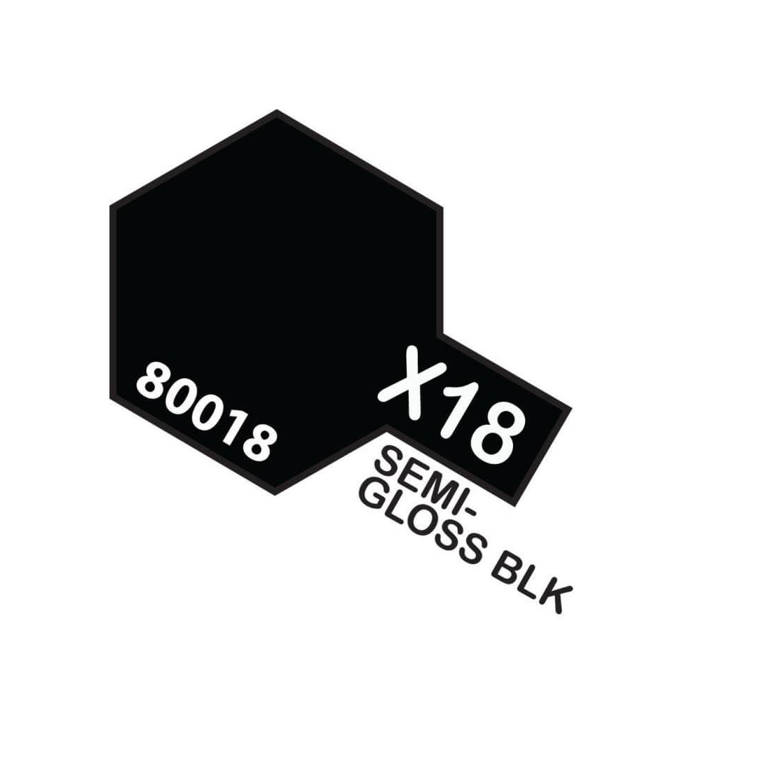 Tamiya X18 Enamel Semi Gloss Black - Afterpay Available!