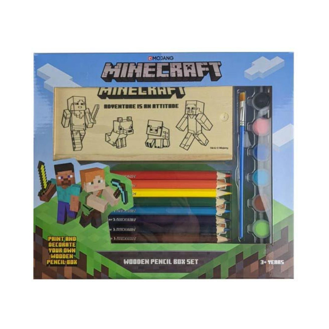 Minecraft Wooden Pencil Box Set - Afterpay Available!