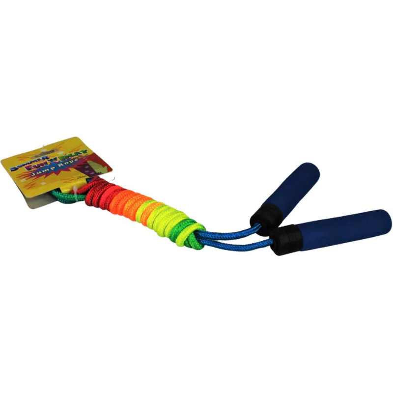 Rainbow Skipping Rope With Foam | Mr Toys Toyworld
