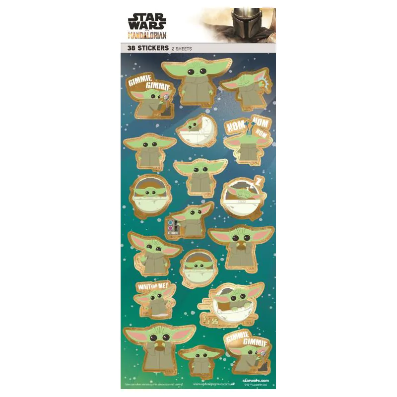 Star Wars Baby Yoda Sticker Sheet | Mr Toys Toyworld