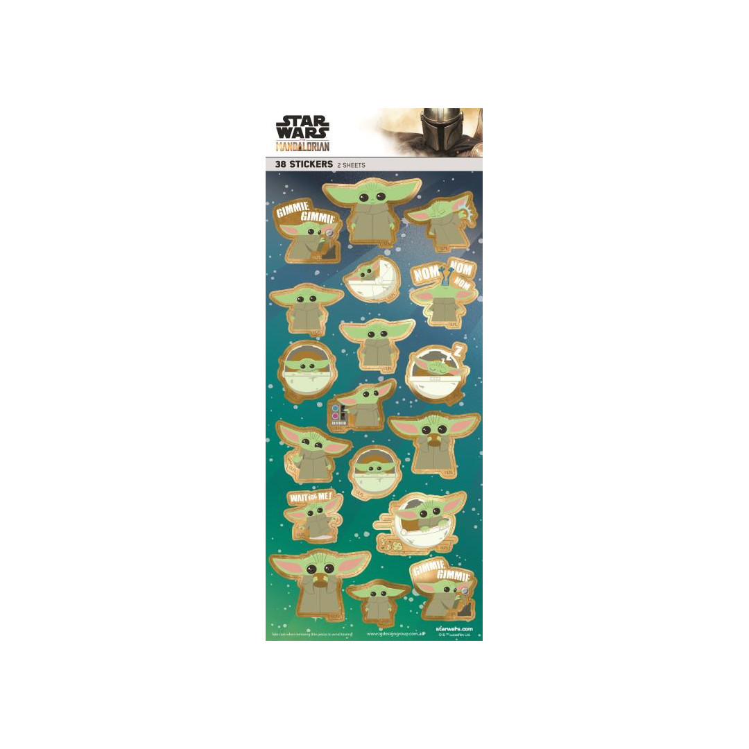Star Wars Baby Yoda Sticker Sheet | Mr Toys Toyworld