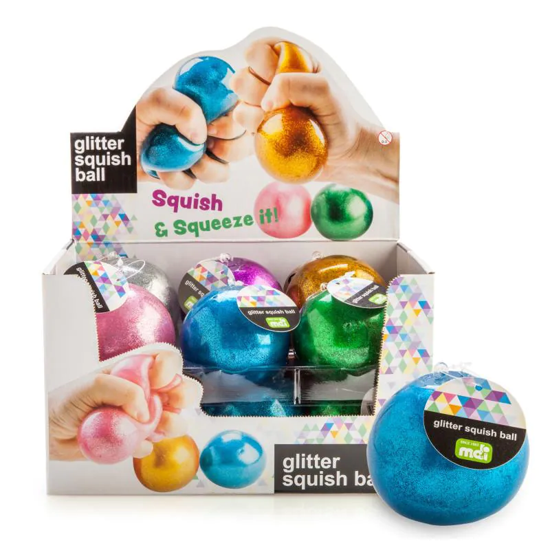 Glitter Squish Ball - Assorted - Afterpay Available!