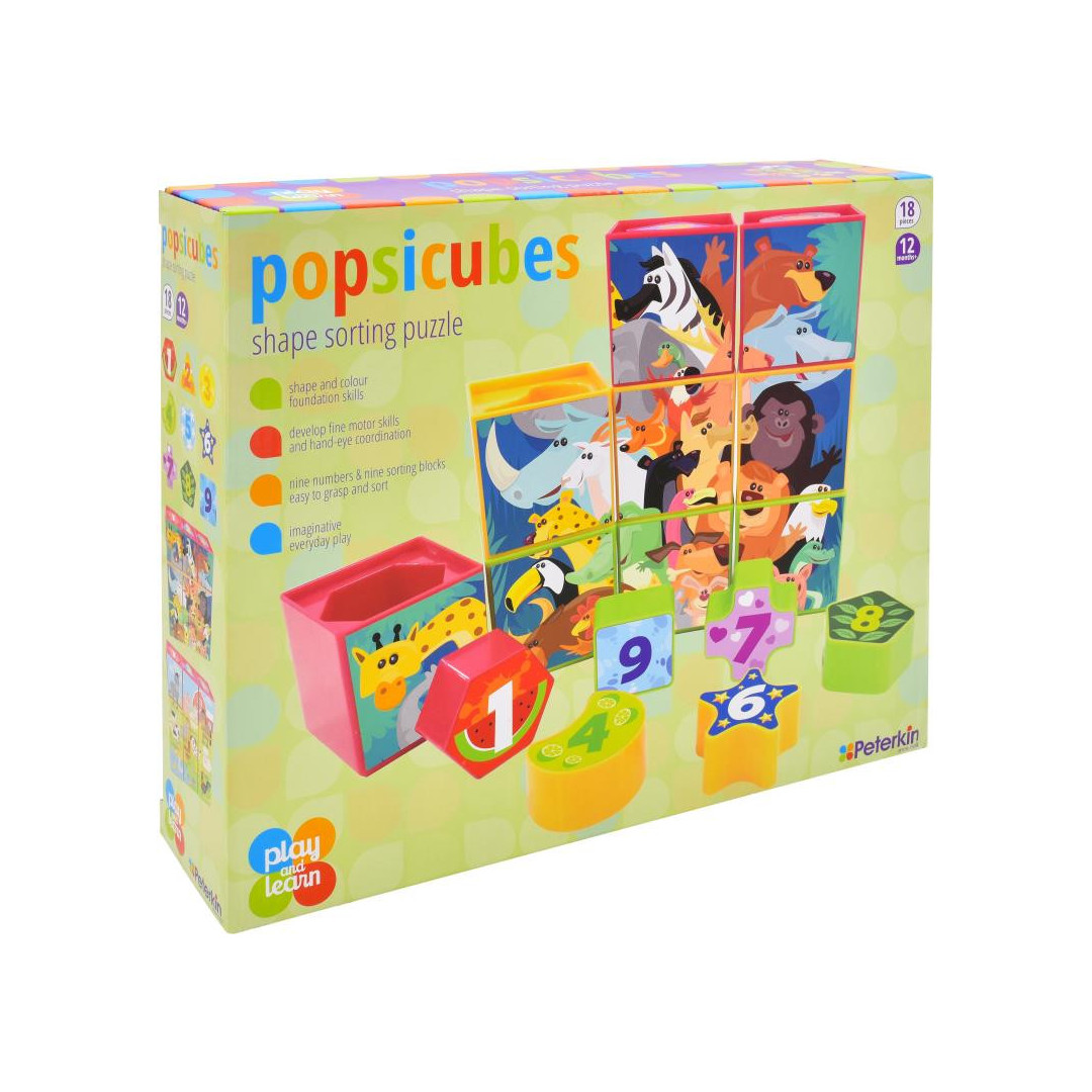Peterkin Popsicubes - Shape Sorting Puzzle | Mr Toys Toyworld