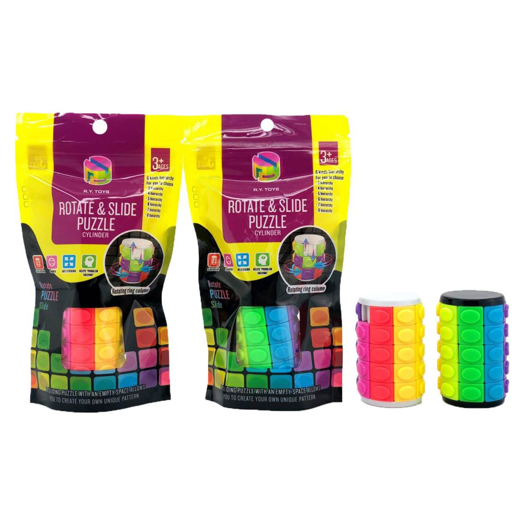 5 Level Cylinder Rotate & Slide Puzzle Asst | Mr Toys Toyworld