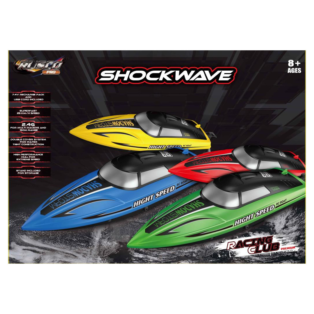 Rusco Pro Shock Wave Pro Boat 25 Km/h - USB Assorted