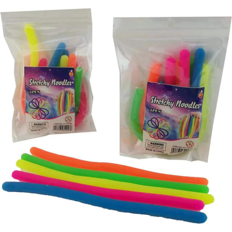 Stretchy Noodles 5Pk Fidget Toy - Afterpay Available!