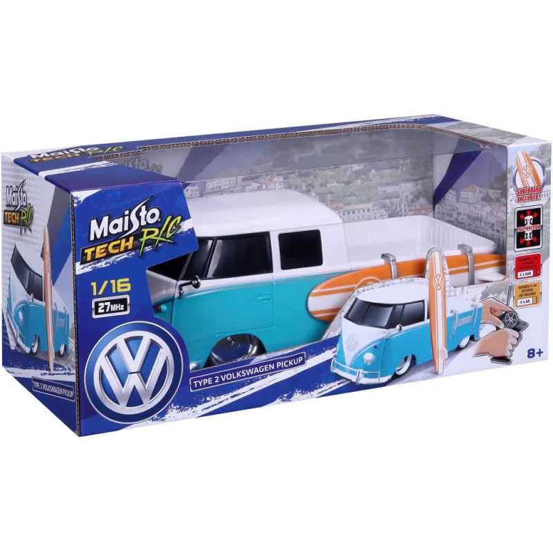 Maisto Tech 1:16 Volkwagen Type 2 With Surf Board - 27Mhz