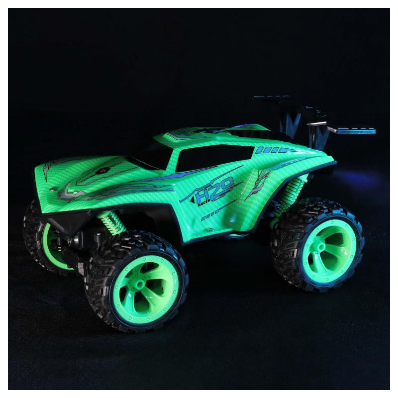 Green Fog Steam RC Car, Light Modes, 4WD Climbing 1:16