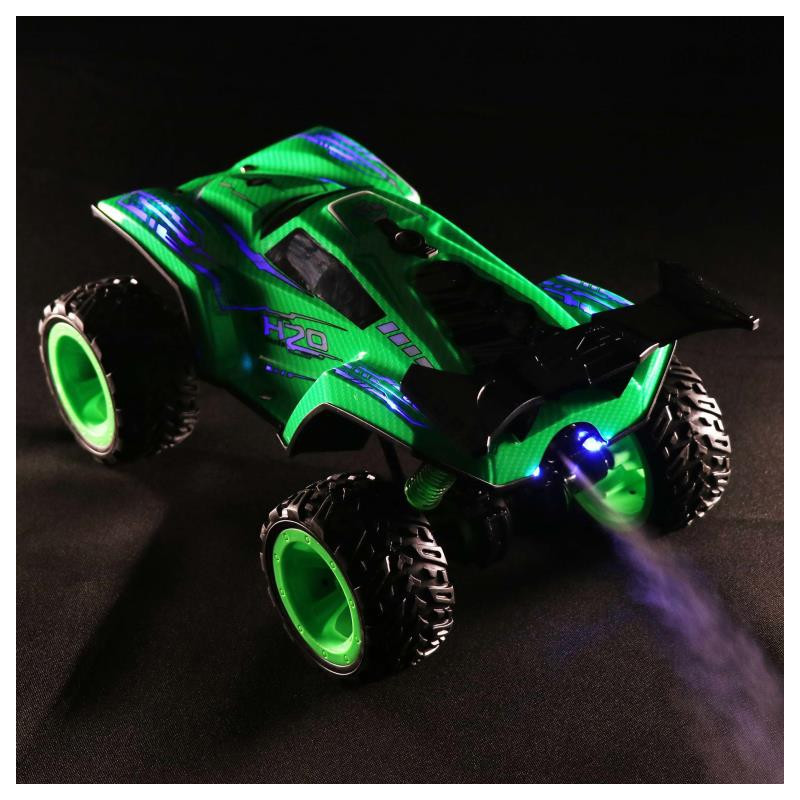Green Fog Steam RC Car, Light Modes, 4WD Climbing 1:16