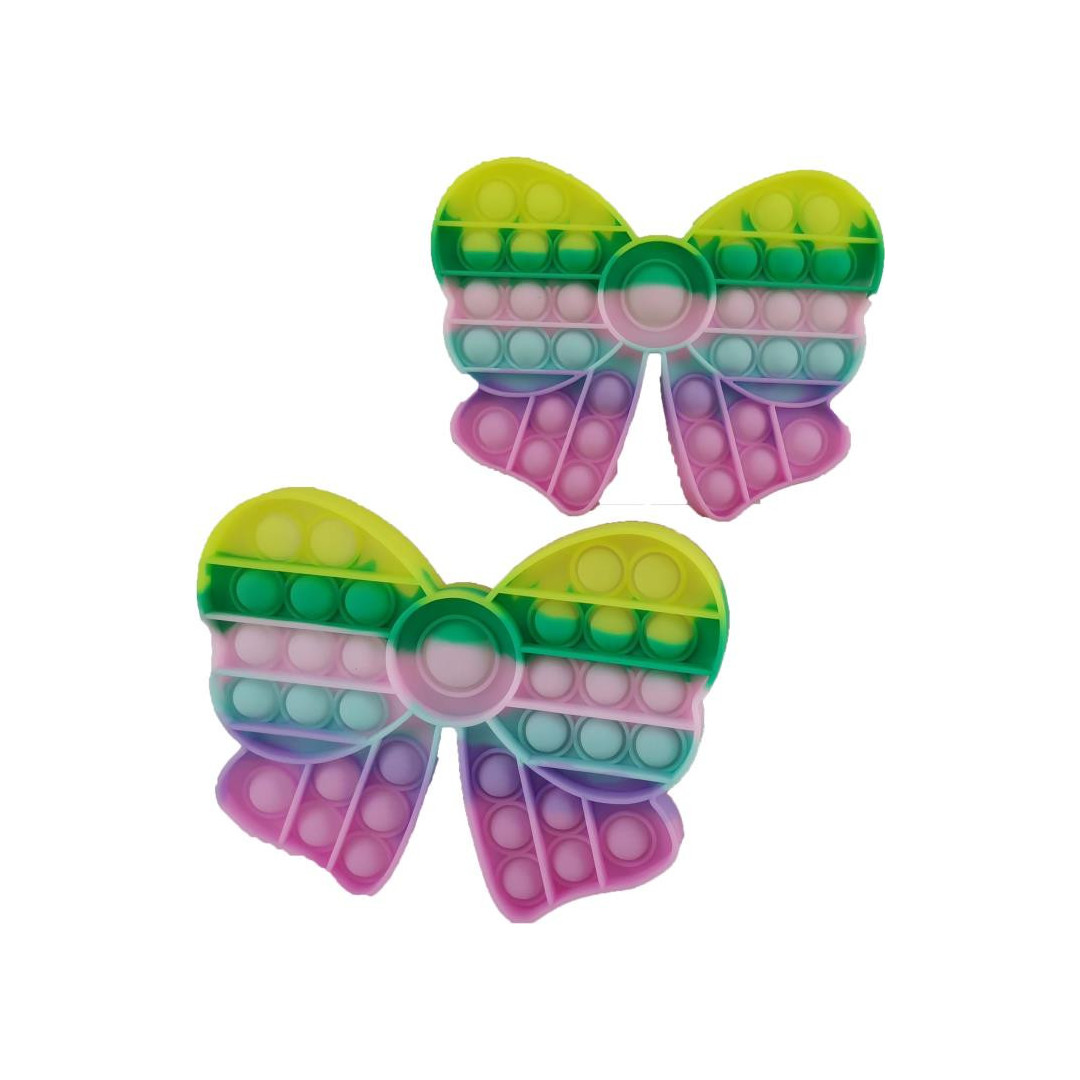 Pop It Fidget Toy Pastel Rainbow Bow Shape - Afterpay