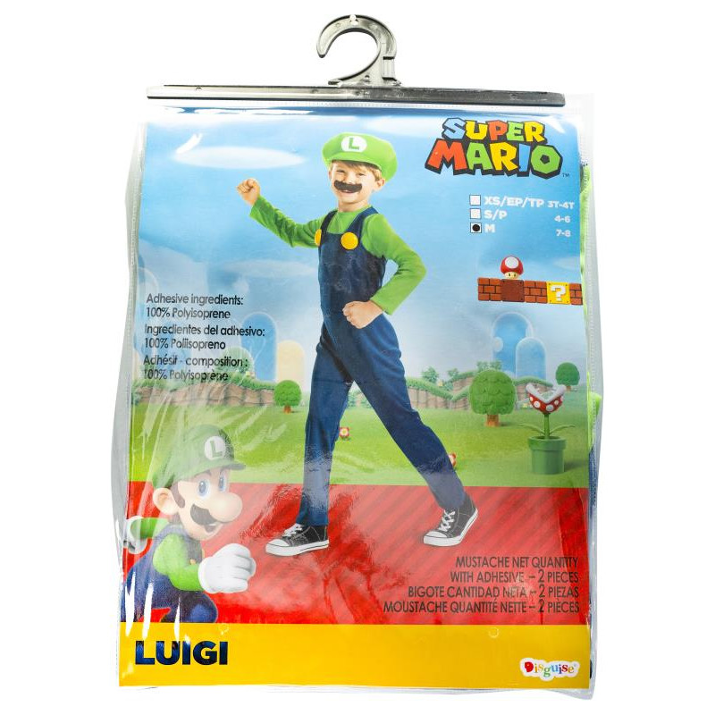 Nintendo Luigi Fancy Dress Costume 7-8 - Afterpay Available!