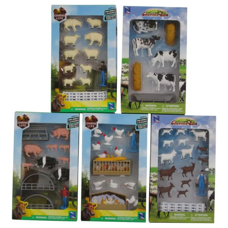 Farmyard Animals Play Set - Animals & Accs, 6 Assorted