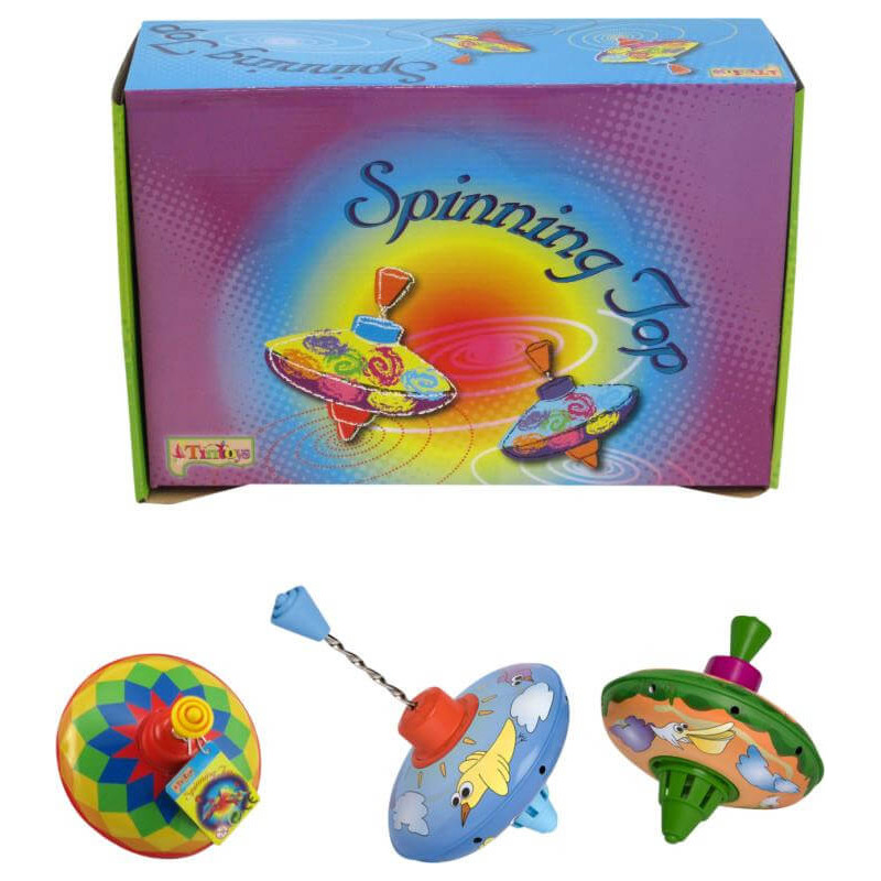 13cm Metal Spinning Top - Humming Sounds, 3 Assorted | Mr Toys