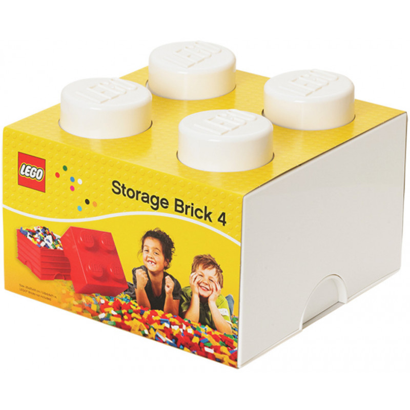 LEGO Storage Brick 4 - White | Mr Toys Toyworld