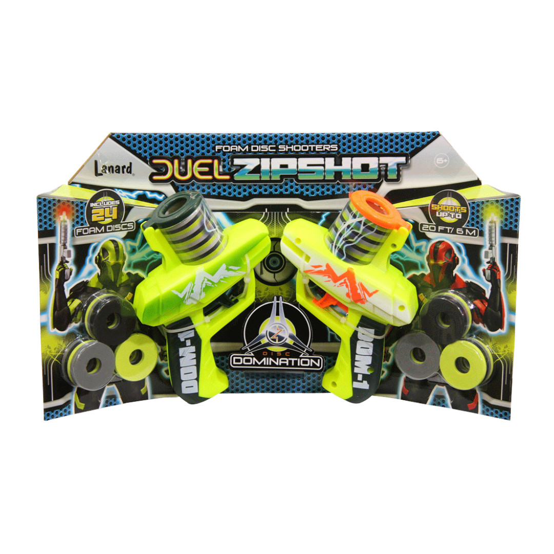Toy Pistol 2 Pieces Foam Disc Launcher Zip Shooter Disc Shooter Toy ...