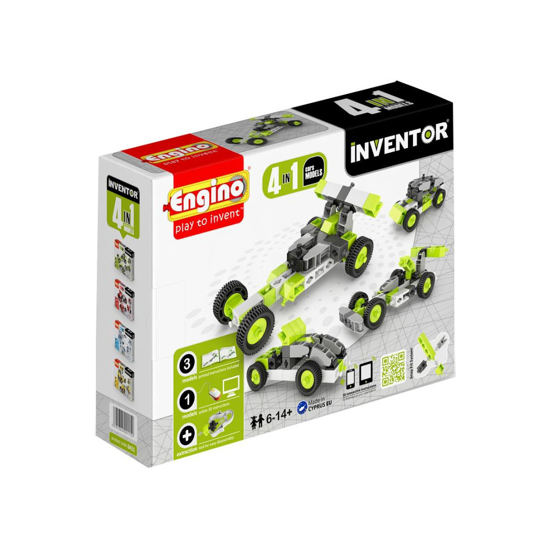Engino - Inventor 4 Models Cars - Afterpay Available!