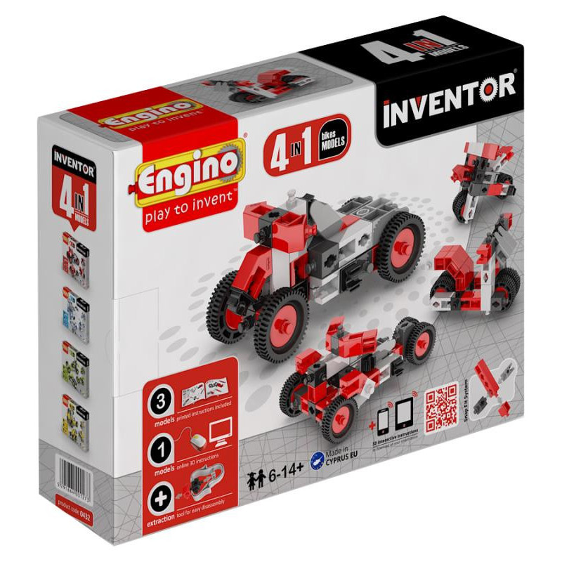 Engino - Inventor 4 Models Motorbikes - Afterpay Available!