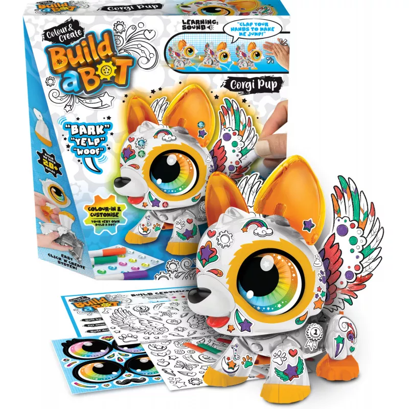 Build A Bot Colour N Create: Corgi Pup | Mr Toys Toyworld