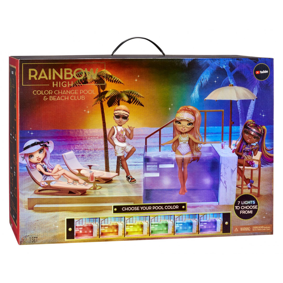 Rainbow High Colour Change Pool & Beach Club Playset
