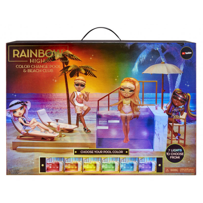 Rainbow High Colour Change Pool & Beach Club Playset