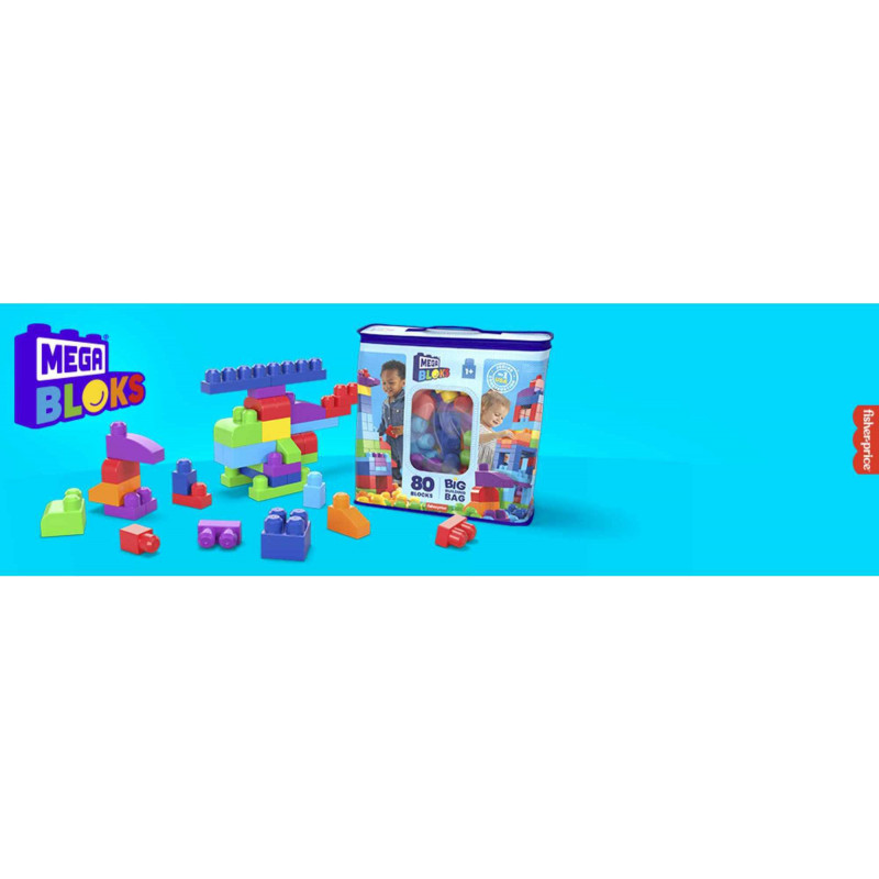 Mega Bloks 80 pc Big Building Bag - Afterpay Available!