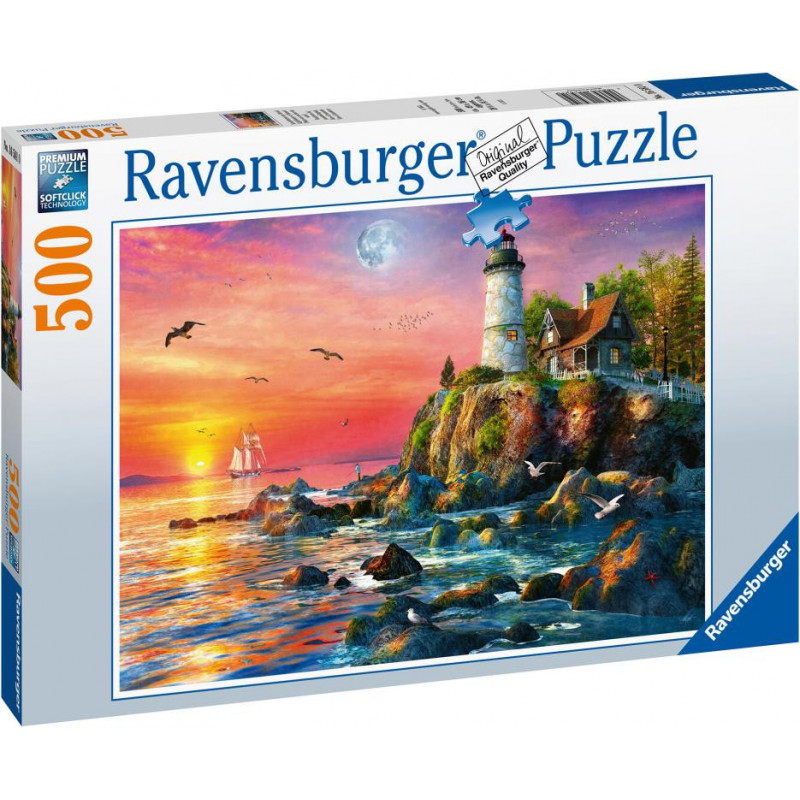 Ravensburger Lighthouse at Sunset Puzzle 500Pc - Afterpay