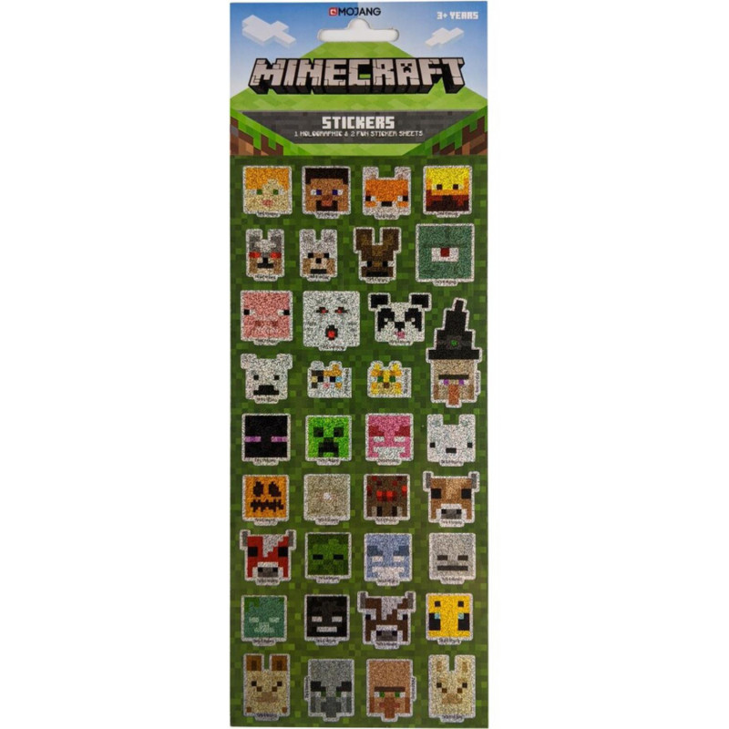 Minecraft Stickers 3 Pack - Holographic - Afterpay