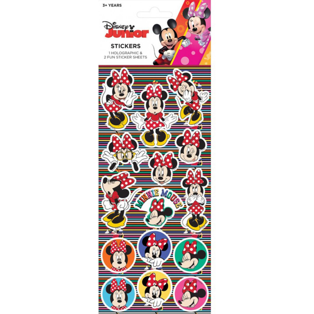 Minnie Mouse Stickers 3 Pack - Holographic - Afterpay