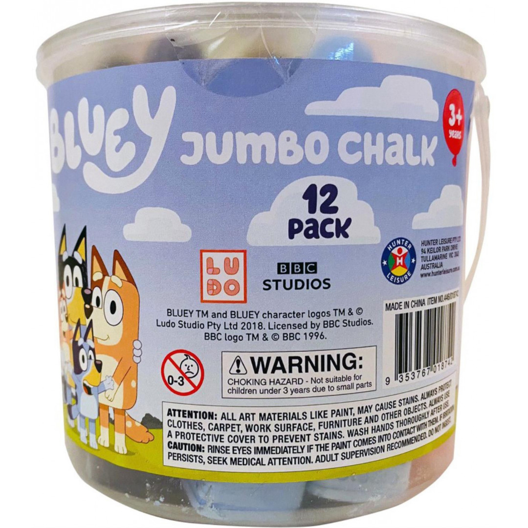 Bluey Jumbo Chalk Chalk 12 Pack - Afterpay Available!