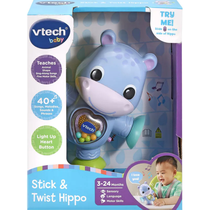 VTech Stick & Twist Hippo | Mr Toys Toyworld