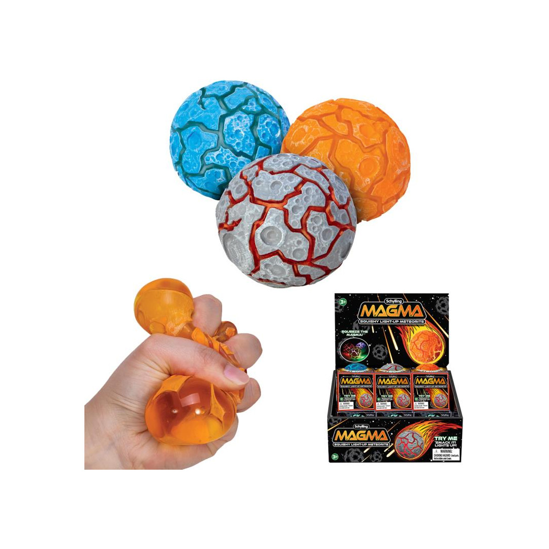 Magma Ball - Light Up Squishy Meteorite Randomly Assorted | Mr
