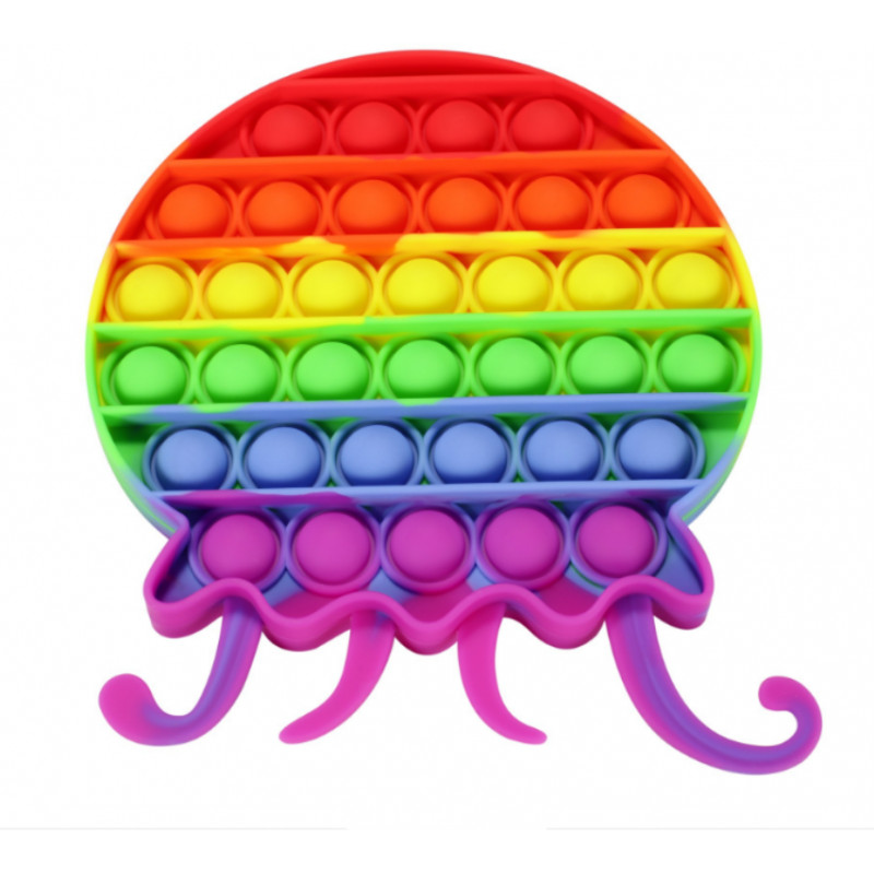 Pop It Fidget Toy Supersized Rainbow Jellyfish - Afterpay