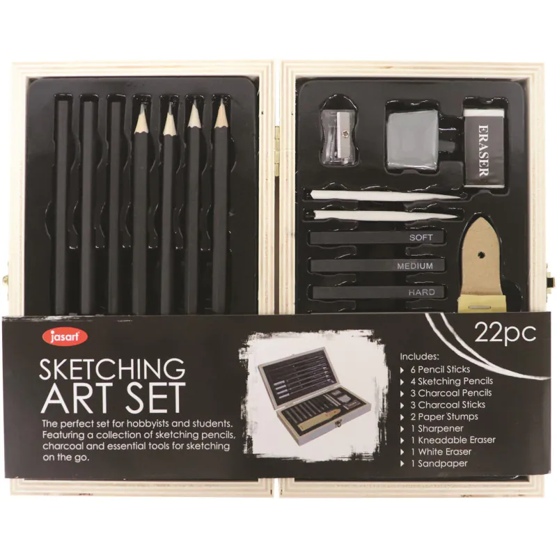 Jasart Sketching Wood Box Set 22 - Afterpay Available!