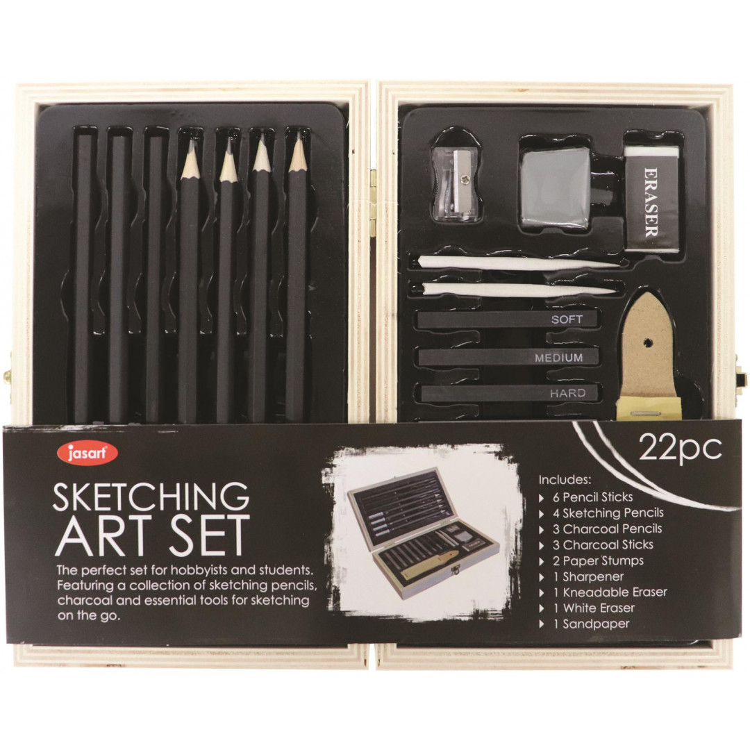 Jasart Sketching Wood Box Set 22 - Afterpay Available!