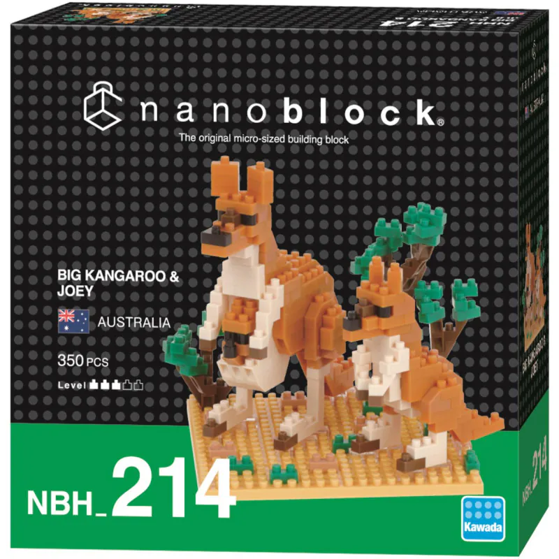 Nanoblock - Big Kangaroo & Joey - Afterpay Available!