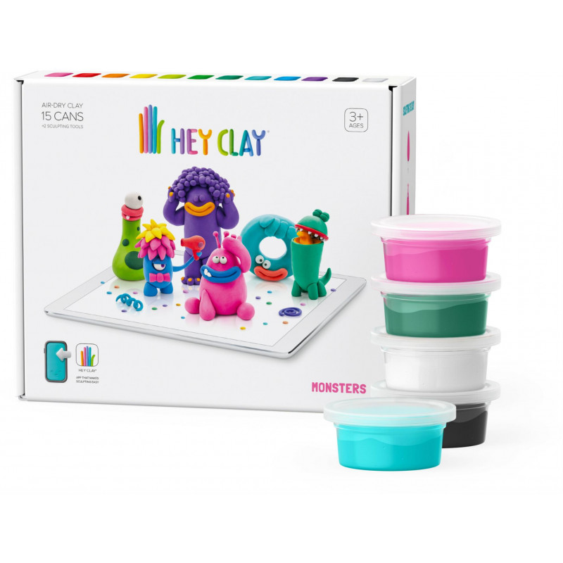 Hey Clay - Monsters (15 Cans & 2 Tools) - Shop Now!