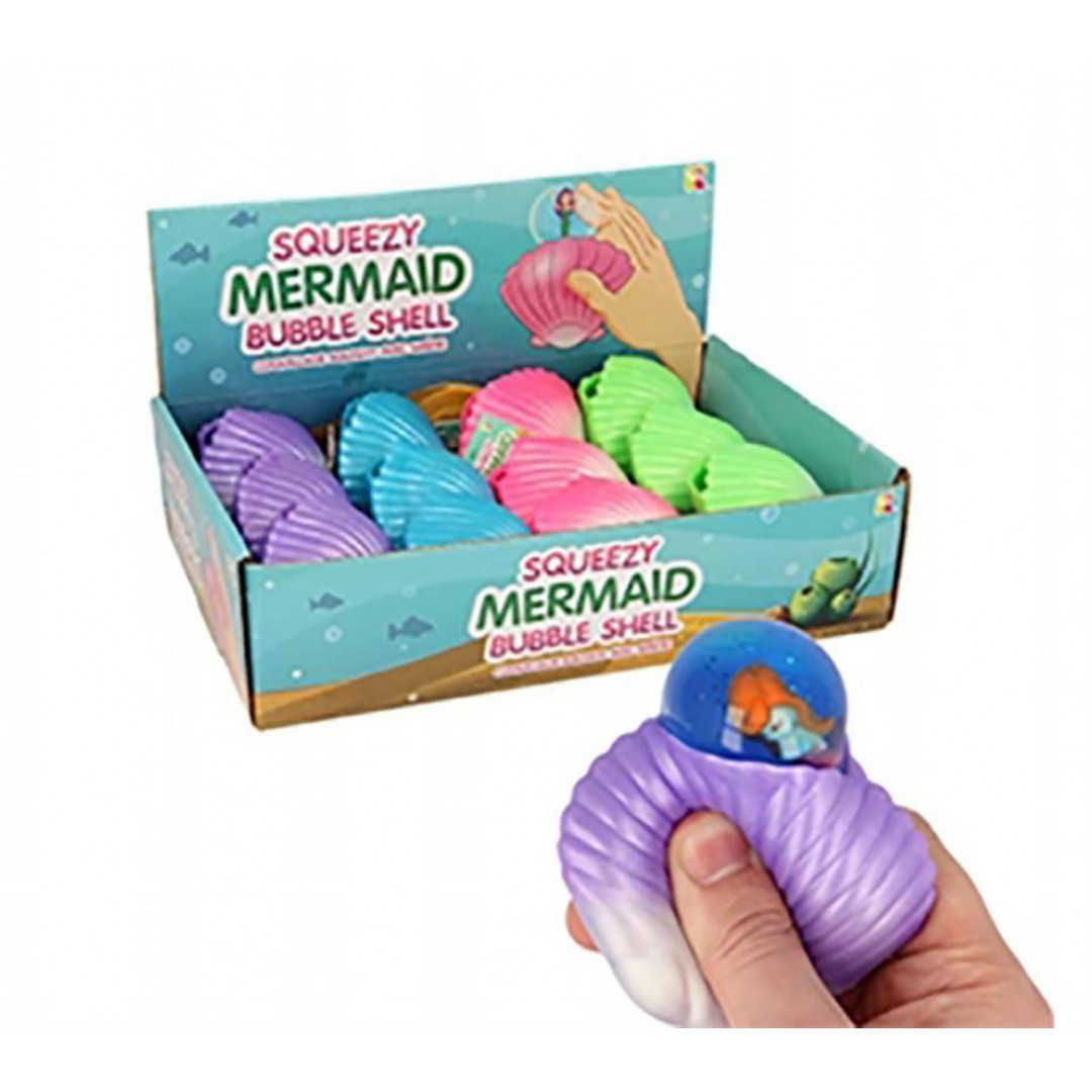 Squishy Mermaid Bubble Shells 9cm | Mr Toys Toyworld