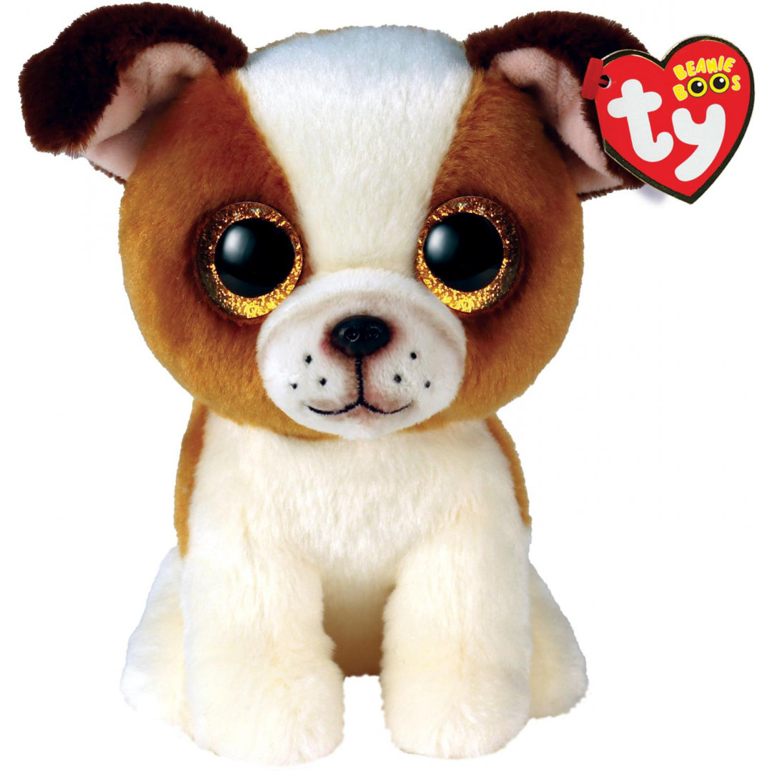Beanie Boo Reg Hugo Dog Brown/White | Mr Toys Toyworld