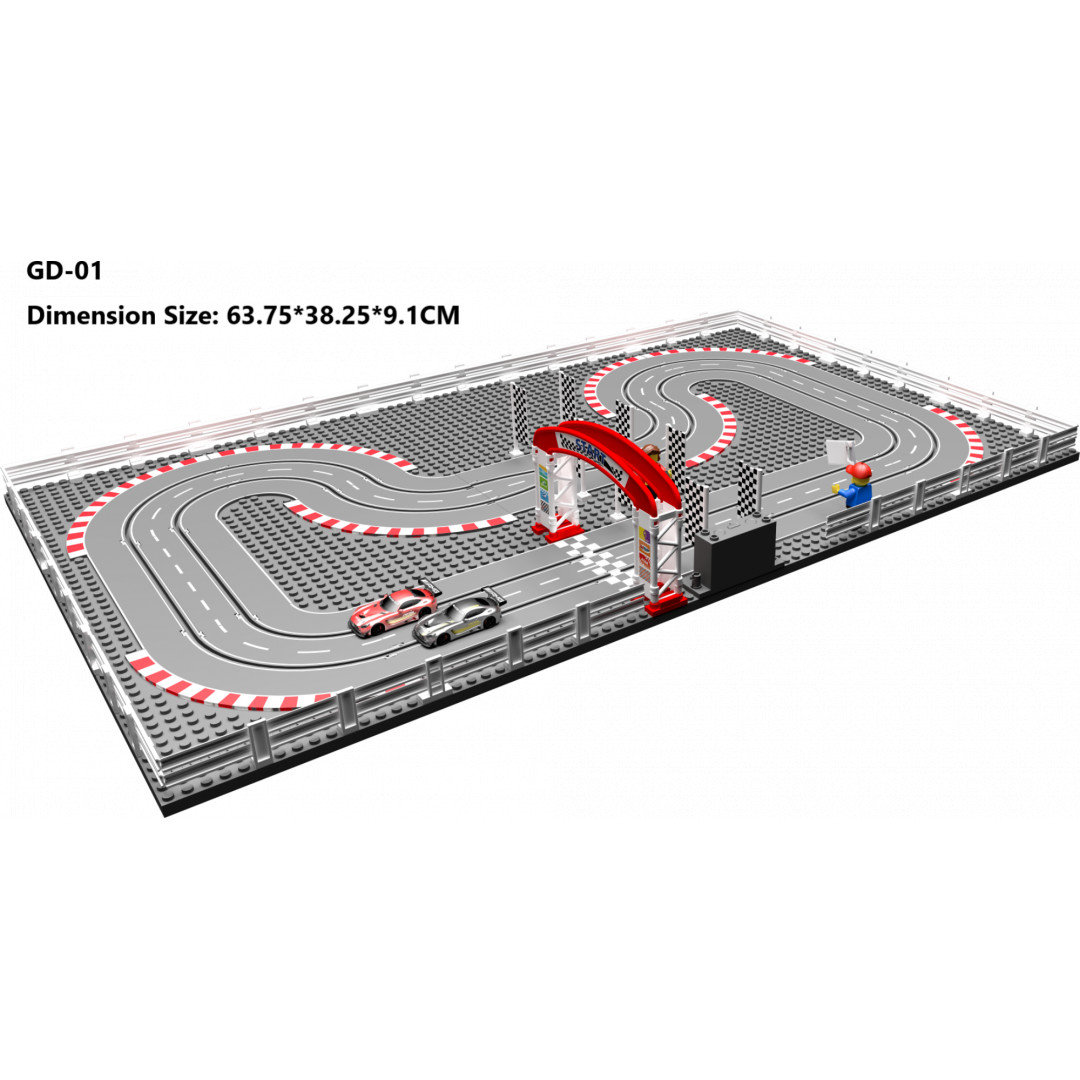 Rusco Build Me 15 Pc. Block Slot Car Set Set - RTR