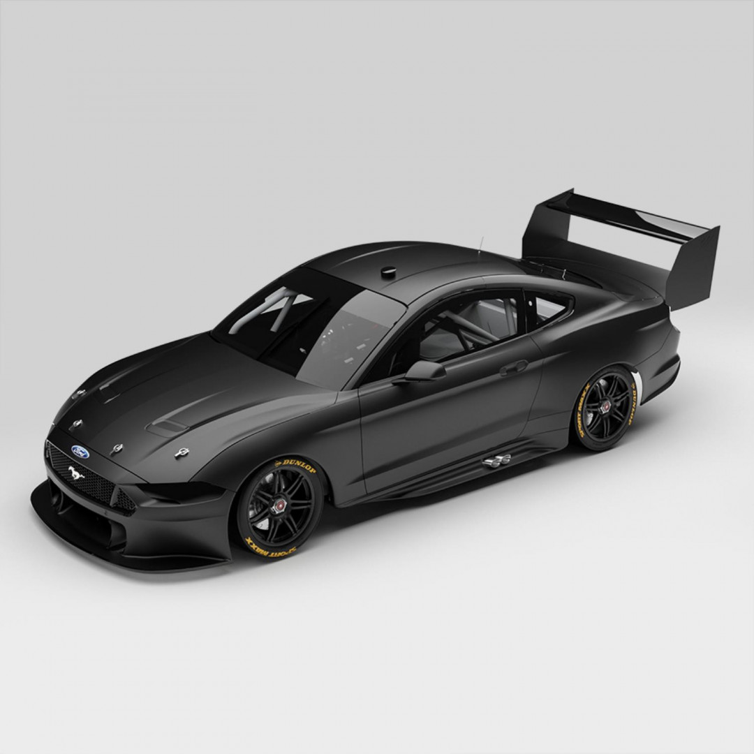 1:18 Ford Mustang GT Supercar - Matte Black Plain Body
